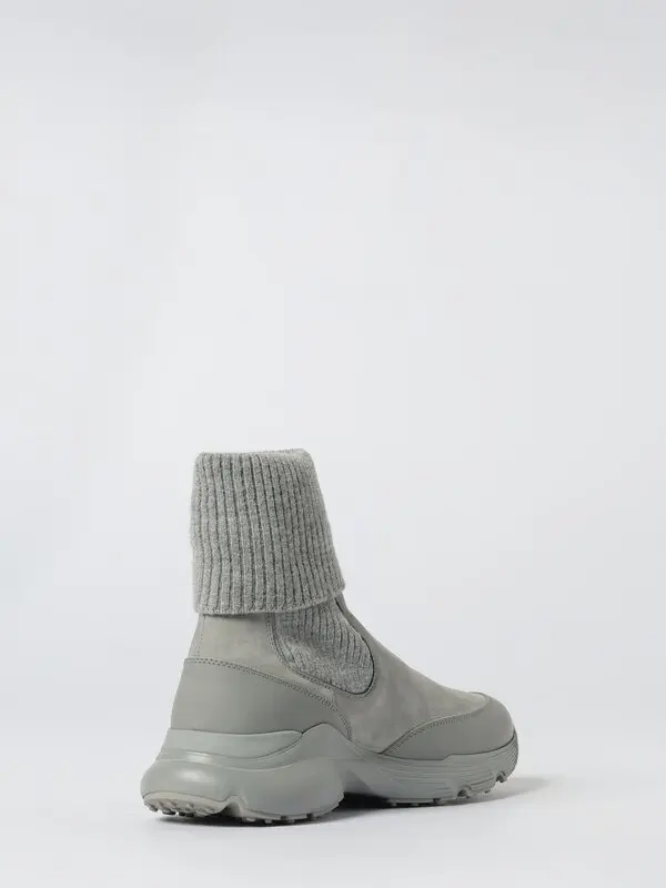 TOD'S Suede And Knit Ankle Boots