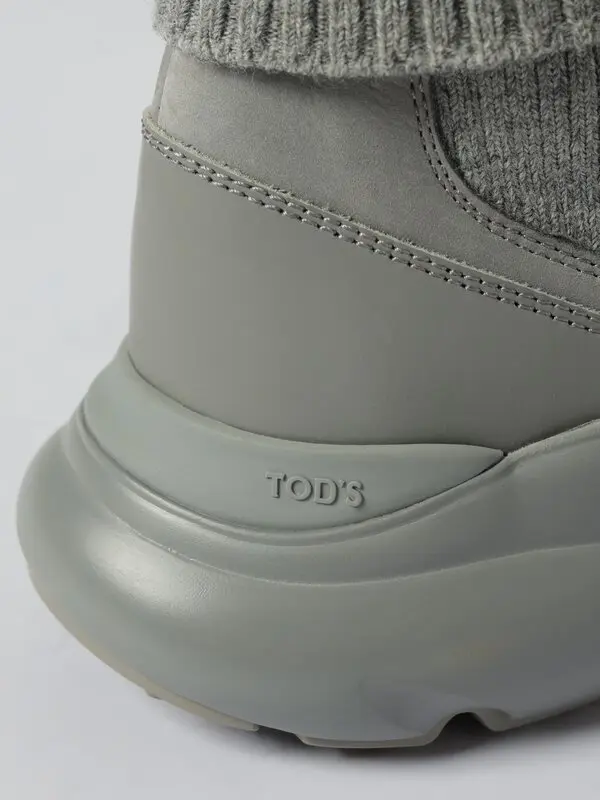 TOD'S Suede And Knit Ankle Boots