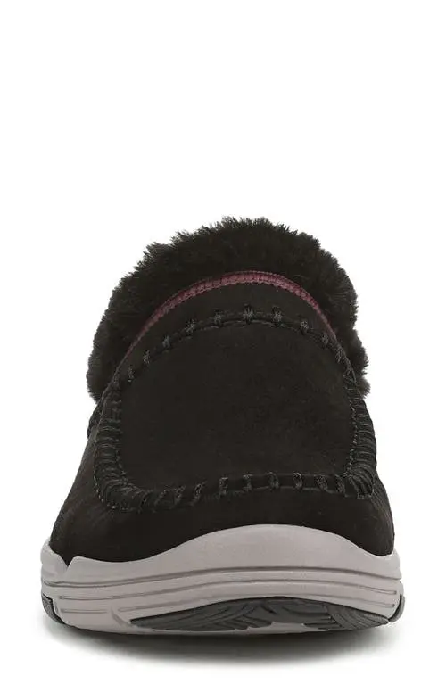 RYKA Arrow Faux Fur Trim Mule - Black