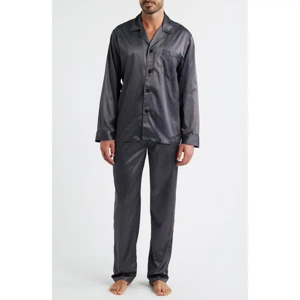 Majestic International Dreams Of Satin Pajamas - Black