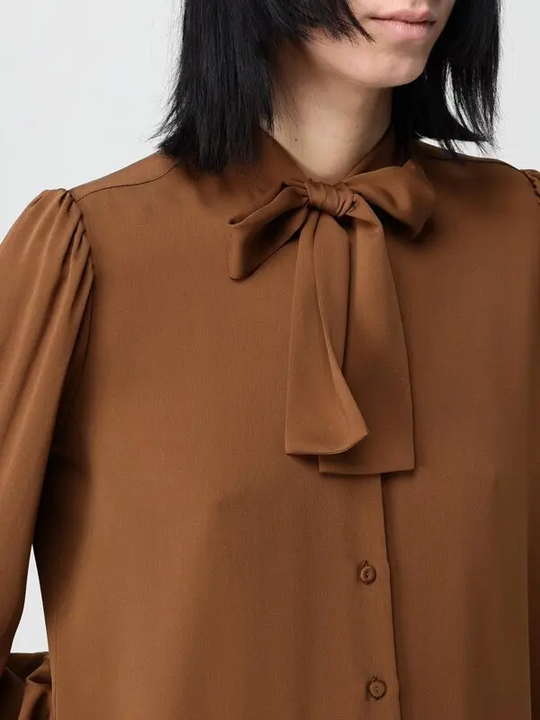 Max Mara Bow Detail Shirt - Leather
