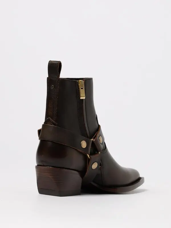 GOLDEN GOOSE Buckled Ankle Boots - Brown