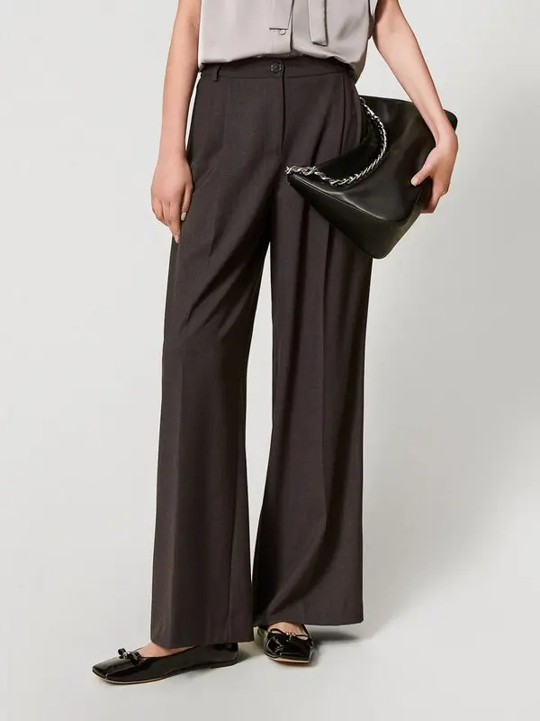 TWINSET Wide Leg Trousers - Grey