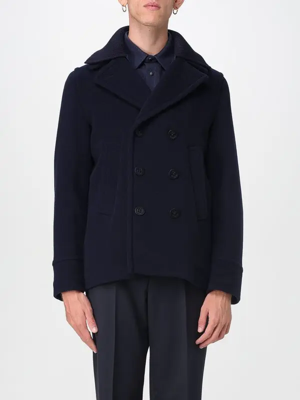 Paul & Shark Double-breasted Coat - Blue