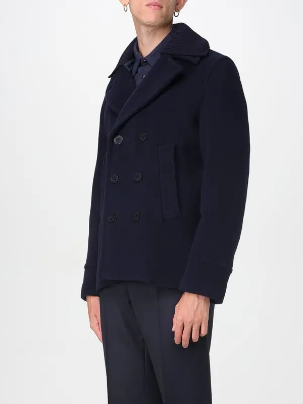 Paul & Shark Double-breasted Coat - Blue