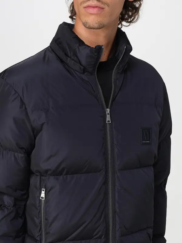 Armani Exchange Padded Hooded Jacket - Navy