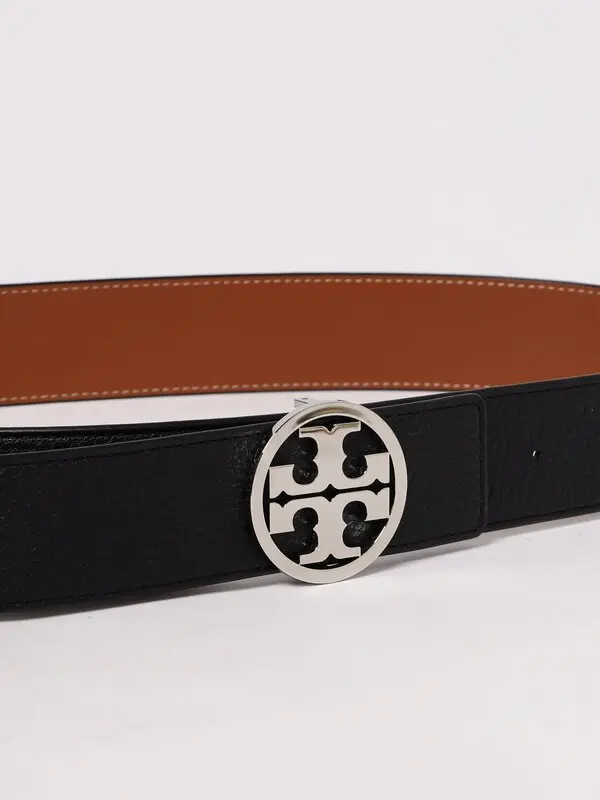 Tory Burch Logo Belt - Silver