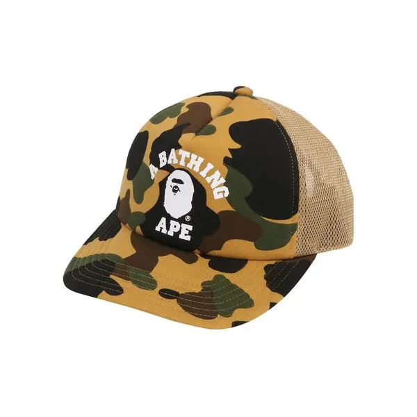 A BATHING APE 1st Camo College Mesh Cap - Yellow