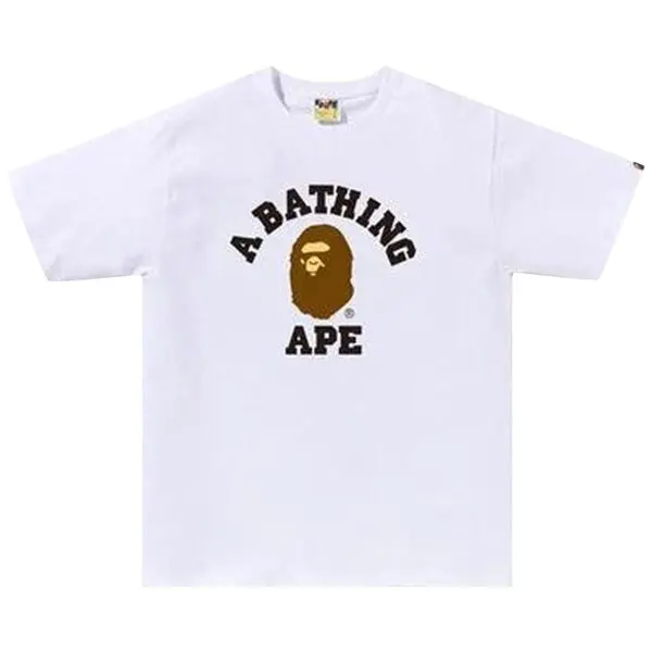 A BATHING APE College Tee - White