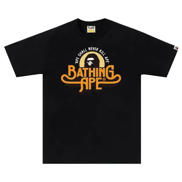 A BATHING APE Genuine Garment Logo Tee - Black