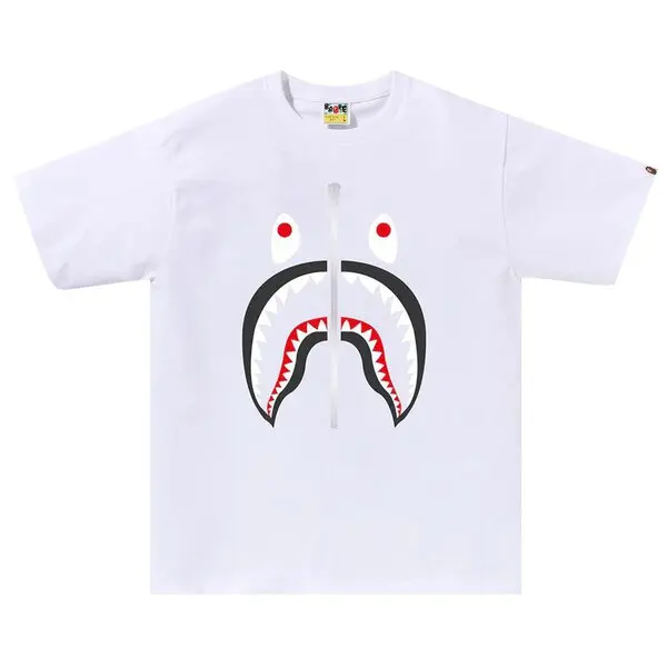 A BATHING APE Shark Tee - White