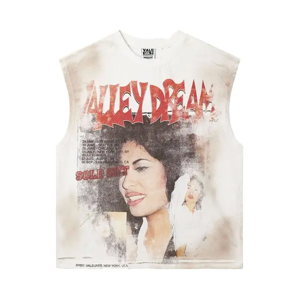 VALE FOREVER Printed Muscle Tee - White