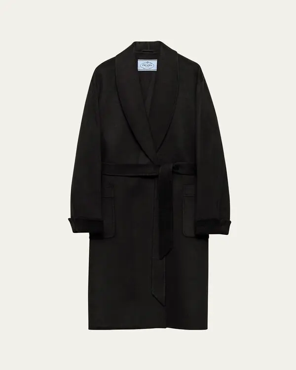Prada Cashmere Long Wrap Coat