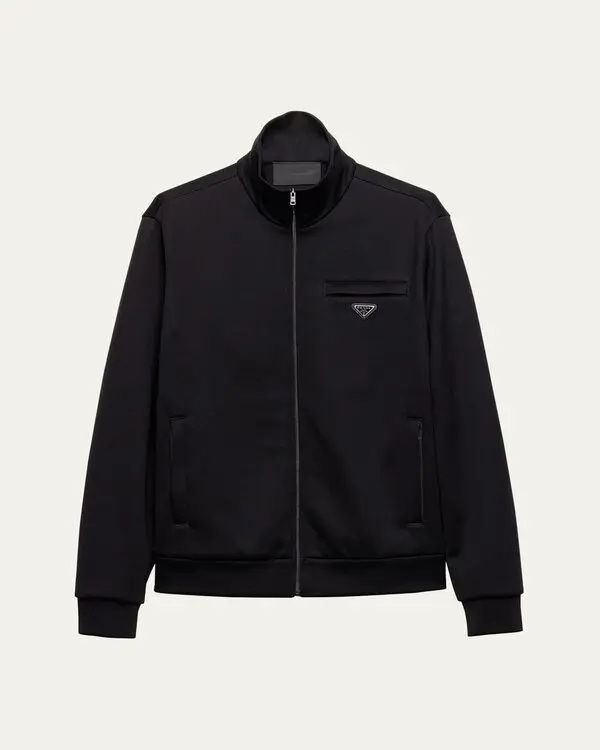 Prada Technical Cotton Full-zip Jacket - Nero