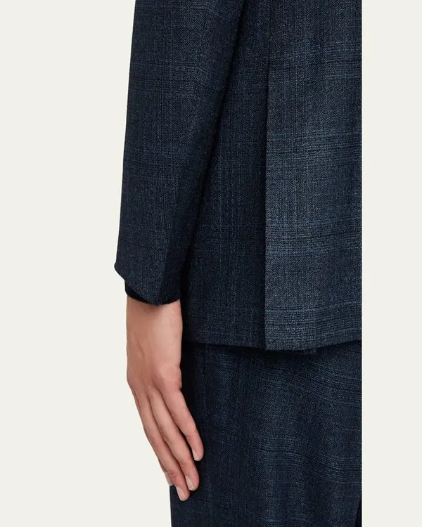 Kiton Cashmere, Wool And Silk Plaid Two-piece Suit