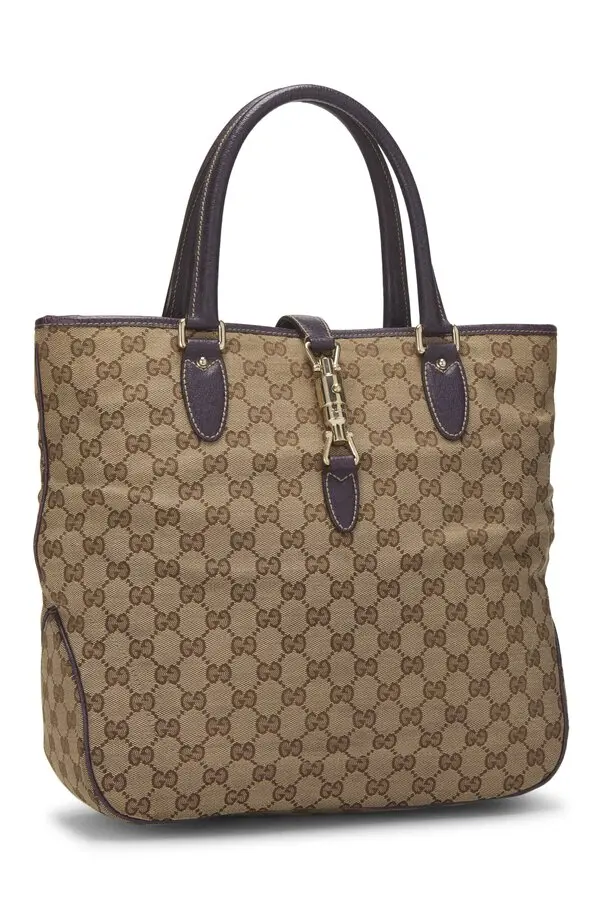 Gucci Original Gg Piston Lock Tote - Beige