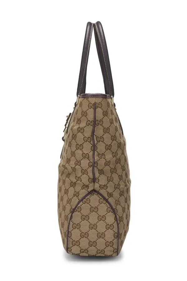Gucci Original Gg Piston Lock Tote - Beige