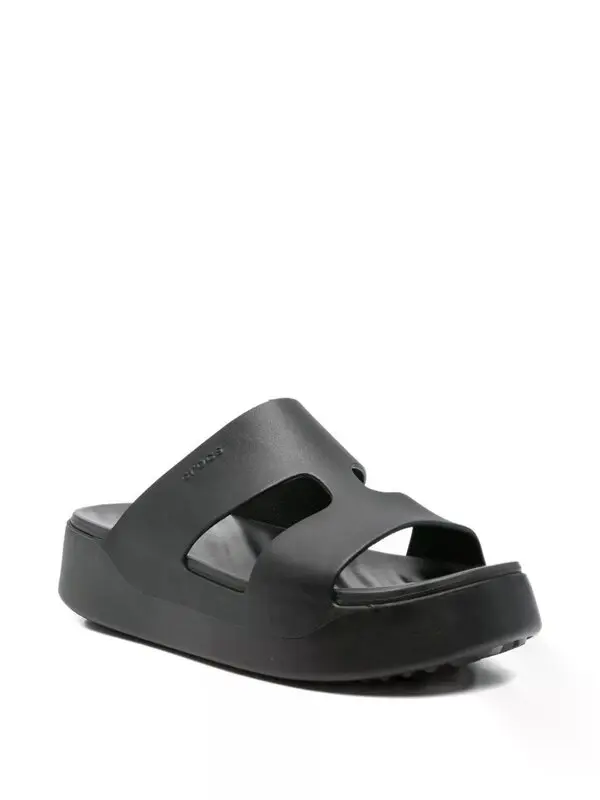 CROCS Platform Double-strap Slides