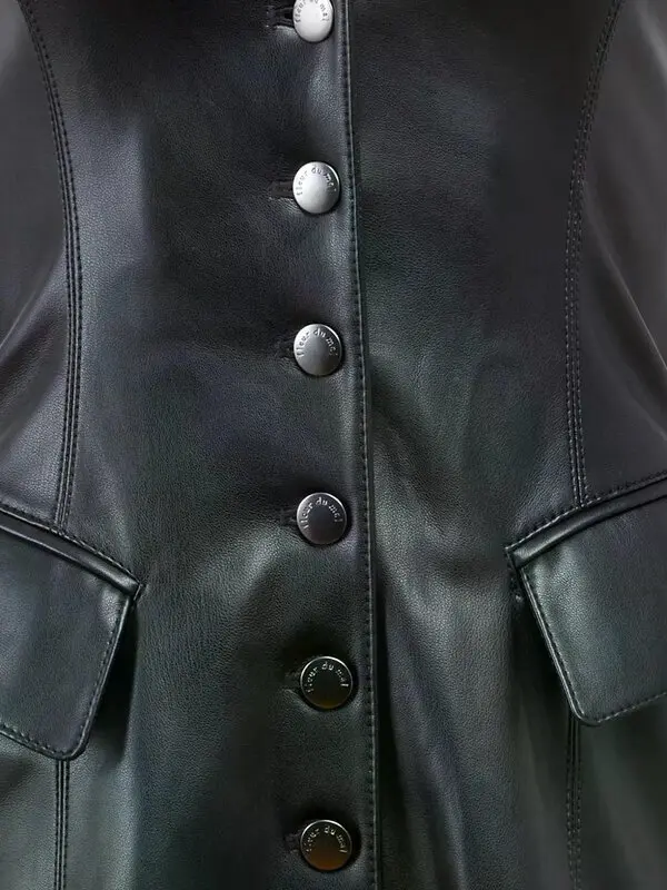 FLEUR DU MAL Harley Button-front Mini Dress