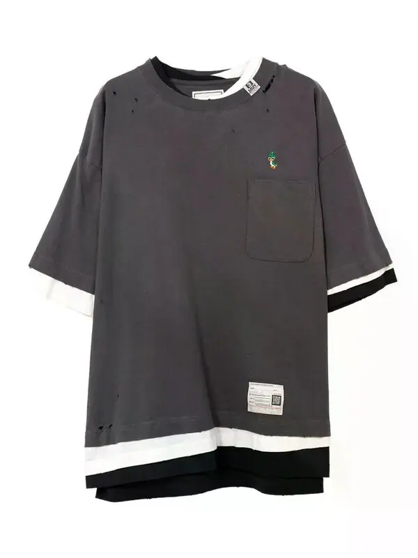 Mihara Yasuhiro Layered Pocket T-shirt - Grey
