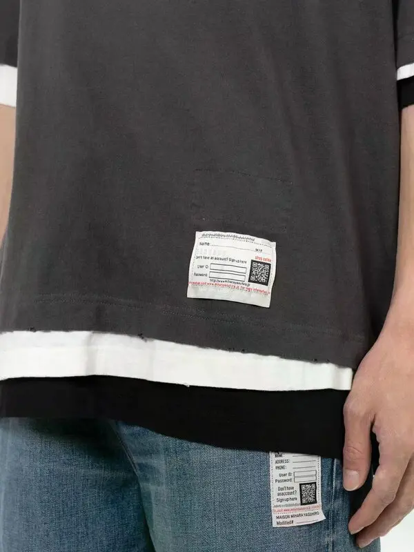 Mihara Yasuhiro Layered Pocket T-shirt - Grey