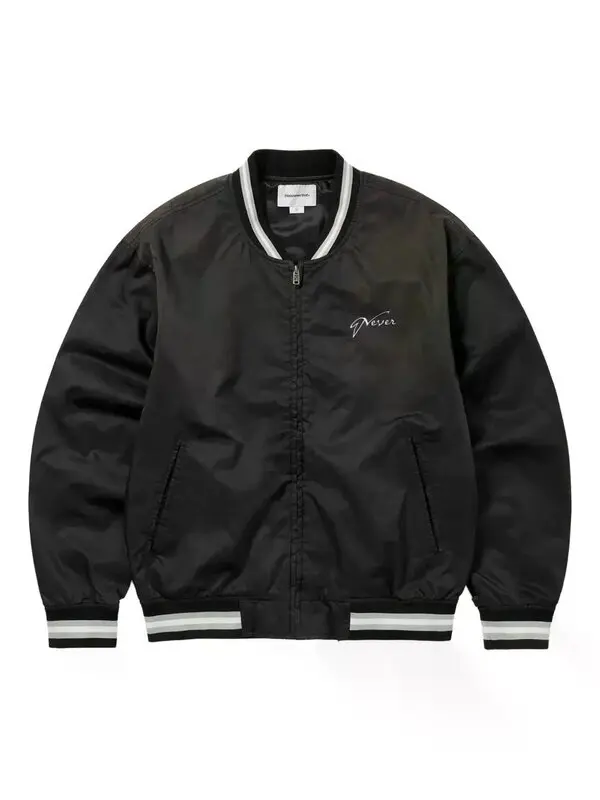 THISISNEVERTHAT Embroidered Ribbed-trim Bomber Jacket