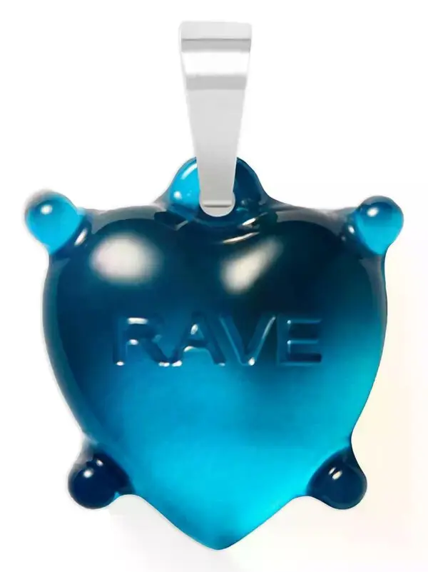 CRYSTAL HAZE Dilemma Heart Rave Pendant - Blue