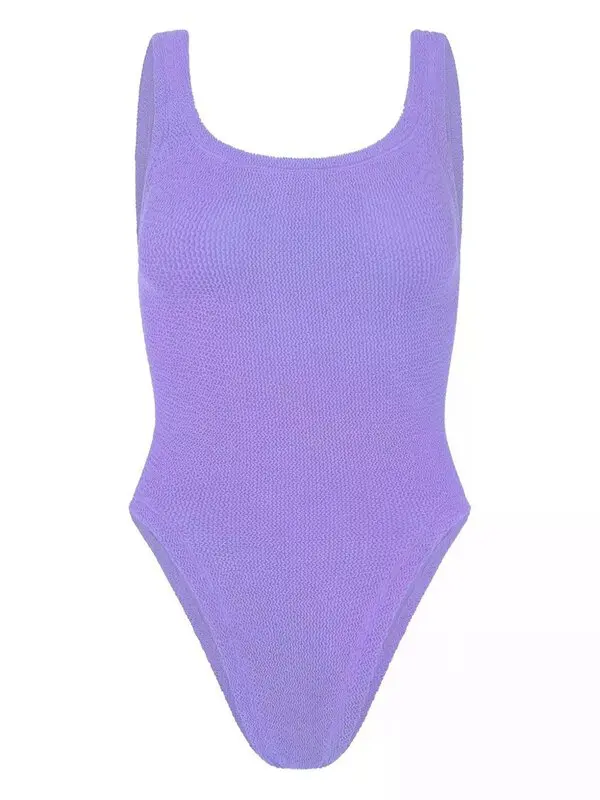 Hunza G Square-neck One-piece Swimsuit - Purple