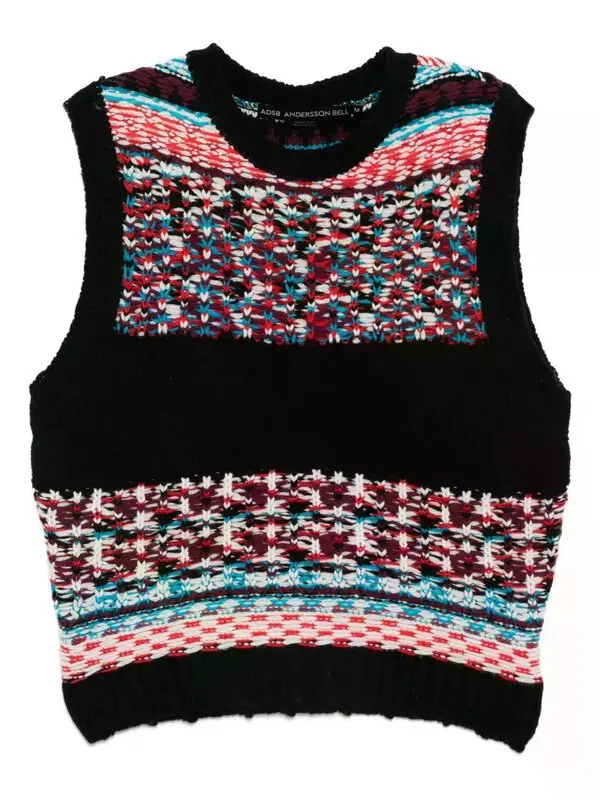 Andersson Bell Nordic Crewneck Knitted Vest Top