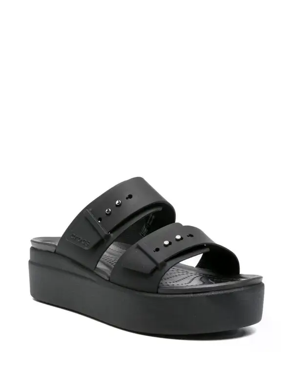 CROCS Brooklyn Platform Double-buckle Sandals