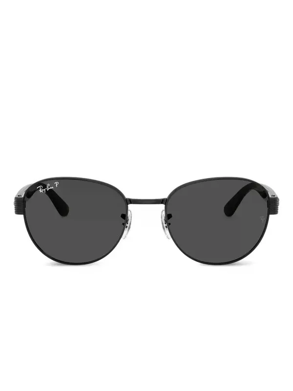 Ray-ban Chromance Round-frame Tinted Sunglasses - Black