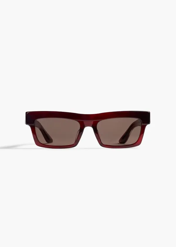 Khaite X Oliver Peoples 1985c Sunglasses - Bordeaux Bark / Brown