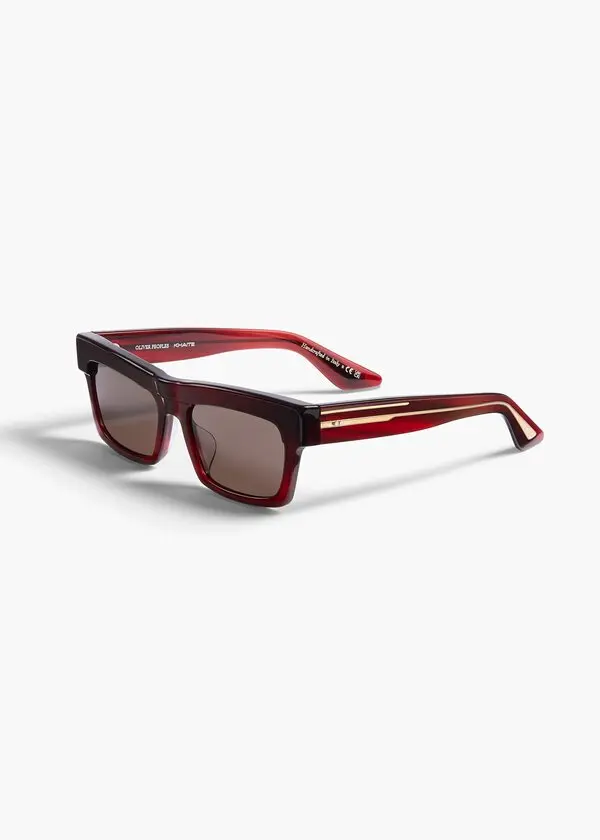 Khaite X Oliver Peoples 1985c Sunglasses - Bordeaux Bark / Brown