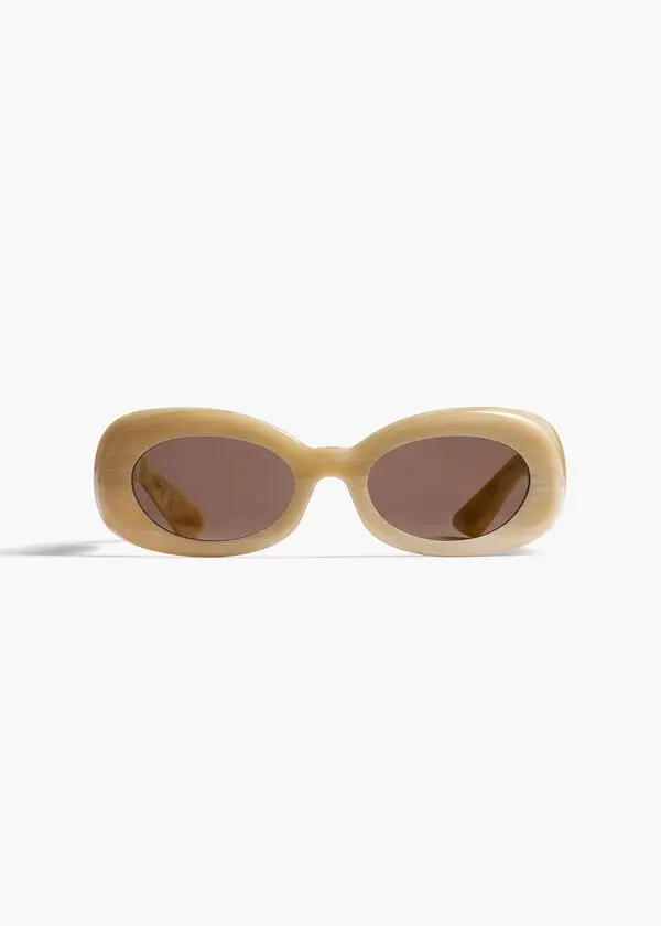 Khaite X Oliver Peoples 1992c Sunglasses - Beige Silk / Brown