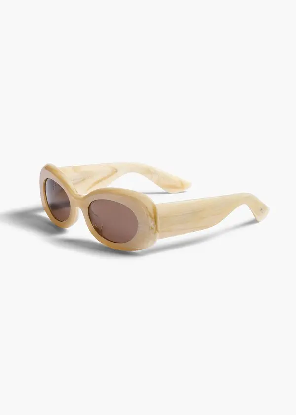 Khaite X Oliver Peoples 1992c Sunglasses - Beige Silk / Brown