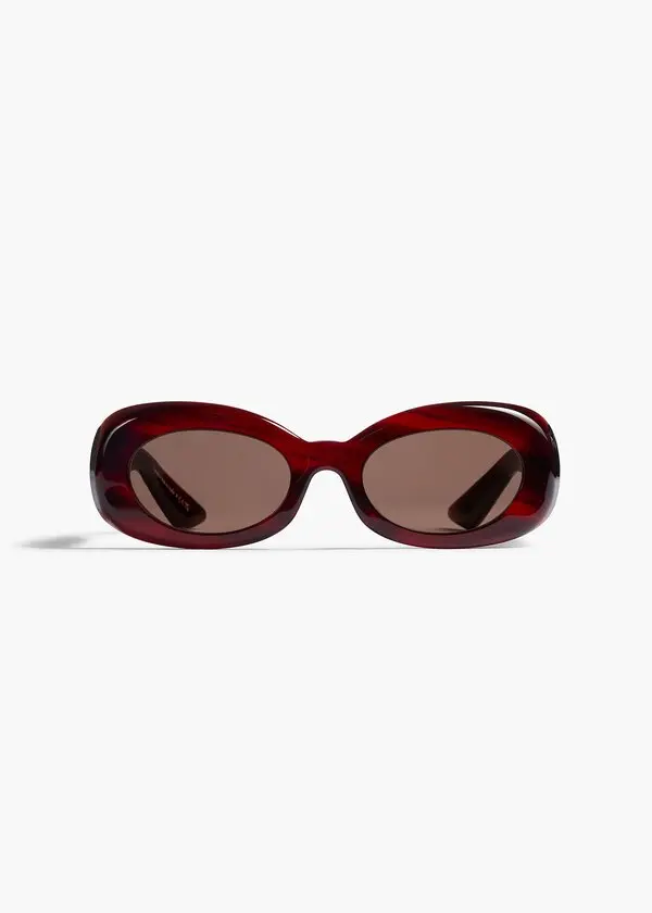Khaite X Oliver Peoples 1992c Sunglasses - Bordeaux Bark / Brown