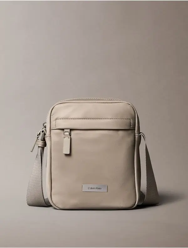 Calvin Klein Matte Nylon Reporter Bag - Desert Taupe