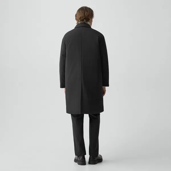 Theory Car Coat In Motion Nylon - Black