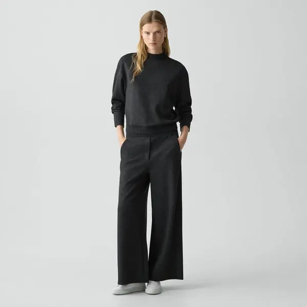 Theory A-line Pull-on Pant - Charcoal Melange