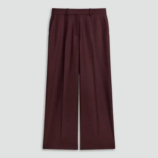 Theory Classic Straight Leg Flannel Pant - Merlot