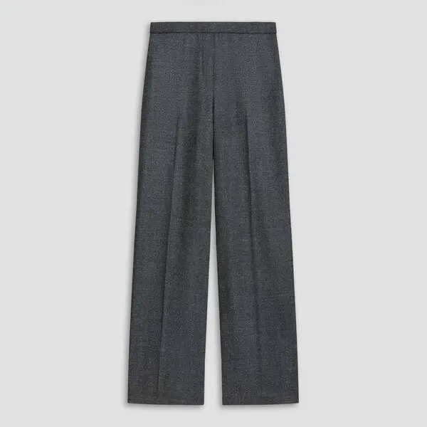 Theory Wide-leg Marled Flannel Pant