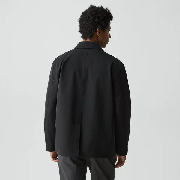 Theory Shirt Collar Jacket In Compact Twill