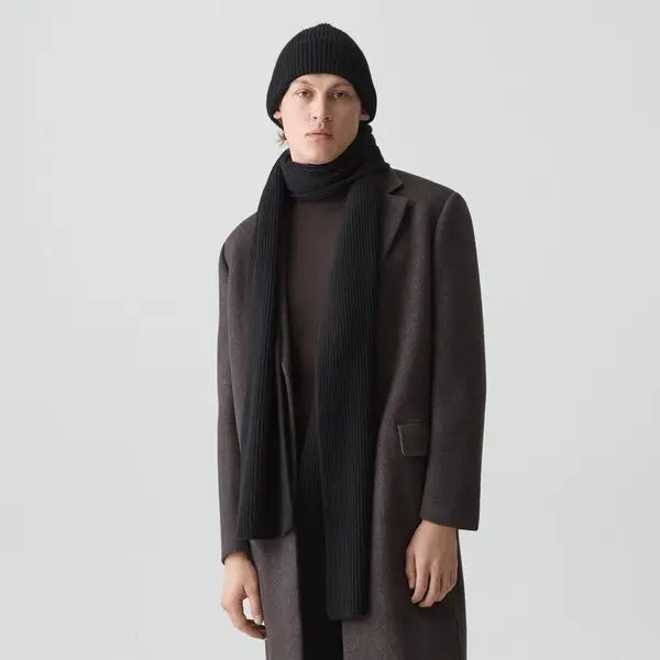 Theory Scarf In Cashmere - Black