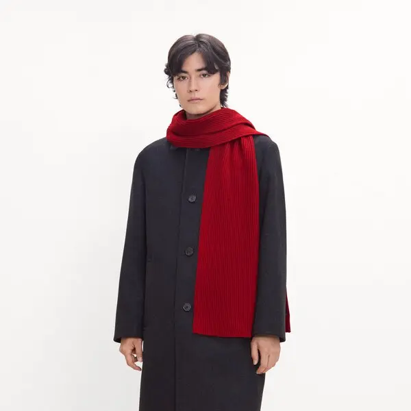 Theory Scarf In Cashmere - Garnet