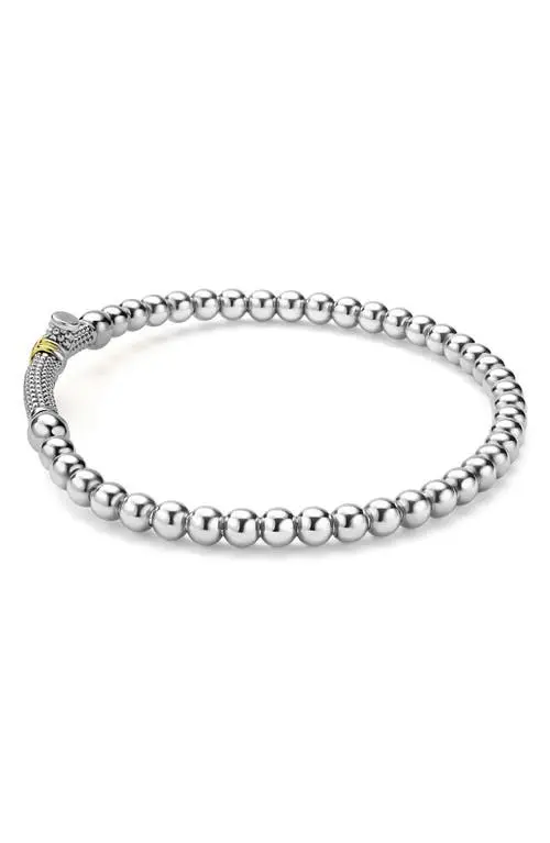 Lagos Signature Caviar Cross Bead Stretch Bracelet