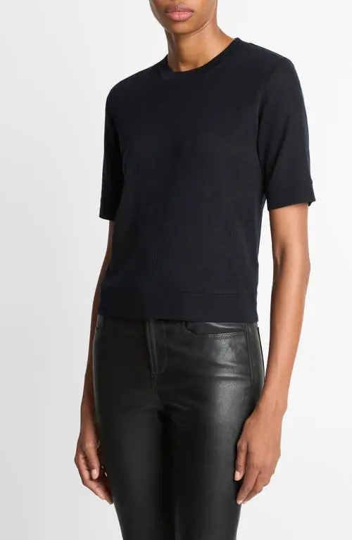 Vince Shrunken Crewneck Wool T-shirt