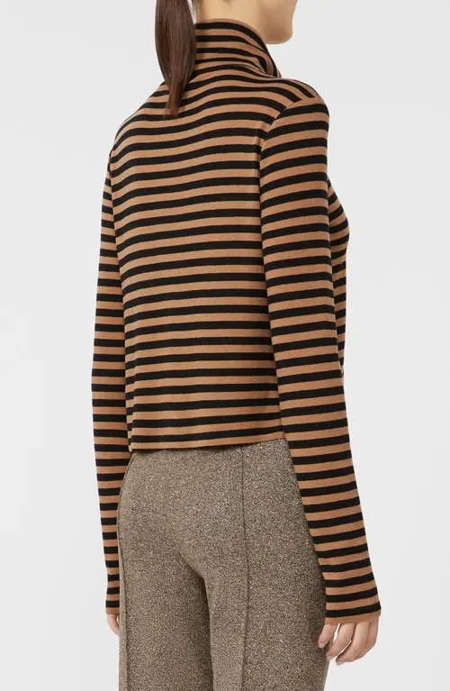 MM BY MAX MARA Blasy Stripe Mock Neck Shirt