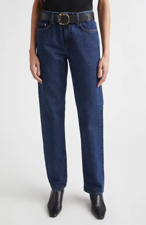 TOTEME Low Rise Straight Leg Jeans - Indigo