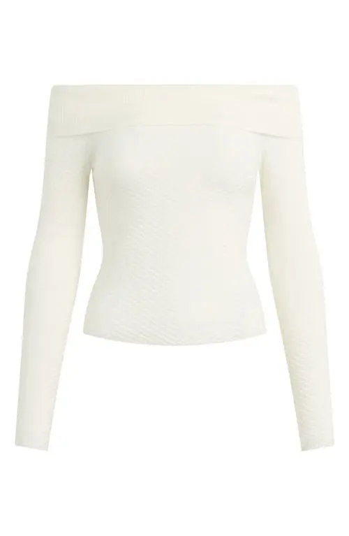 FAVORITE DAUGHTER Off-the-shoulder Knit Top - Ivory