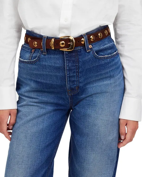 Madewell Studded Western Suede Belt - Soft Mahogany  display picture 1